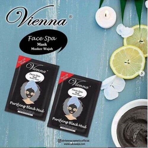 Vienna Face Spa Peel Off Mask | Masker Wajah | Mask Purifying Black Mud ...