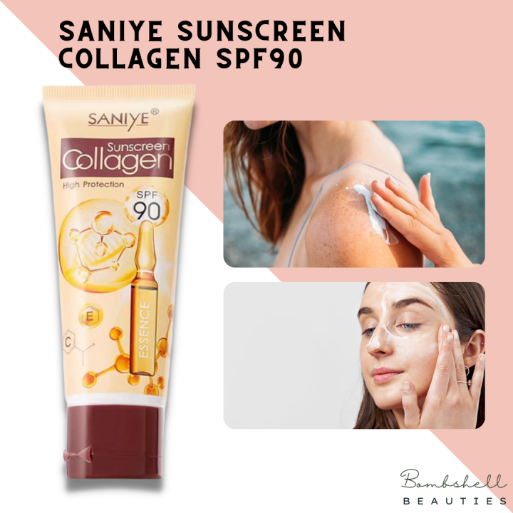 Original SUNSCREEN COLLAGEN 65ML SPF 90+ High Sun Protection - Lightweight and Not Greasy ...