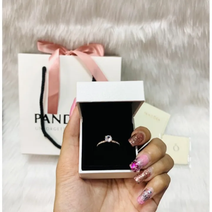 【Spot in Manila】Pandora Ring Complete Set with Paper Bag, Polishing ...