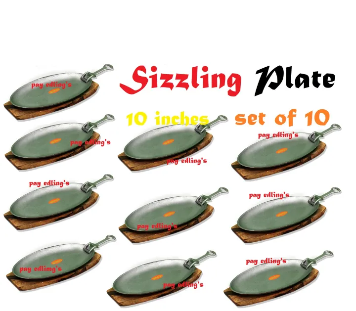 sizzling plate oval set of 10 | Lazada PH
