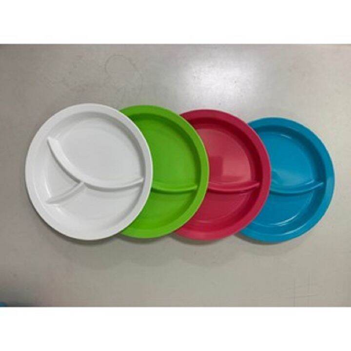 12in1 Divided Round Plastics Plate | Canteen Plate Divider | Party ...