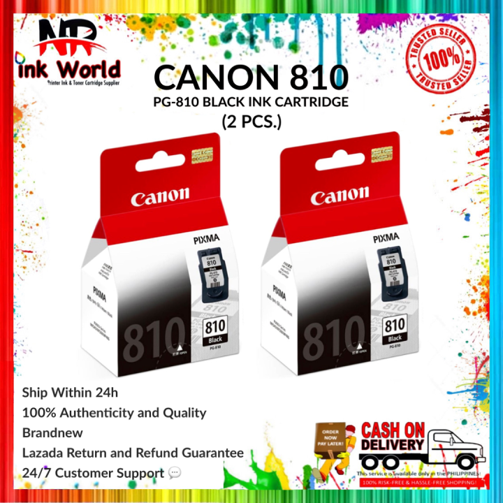 Canon Pixma 810 PG-810 Black Original Ink Cartridge (2 PCS.) | Lazada PH