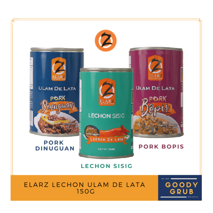 Elarz Lechon Ulam De Lata 150G | Lechon Sisig | Pork Dinuguan | Pork ...