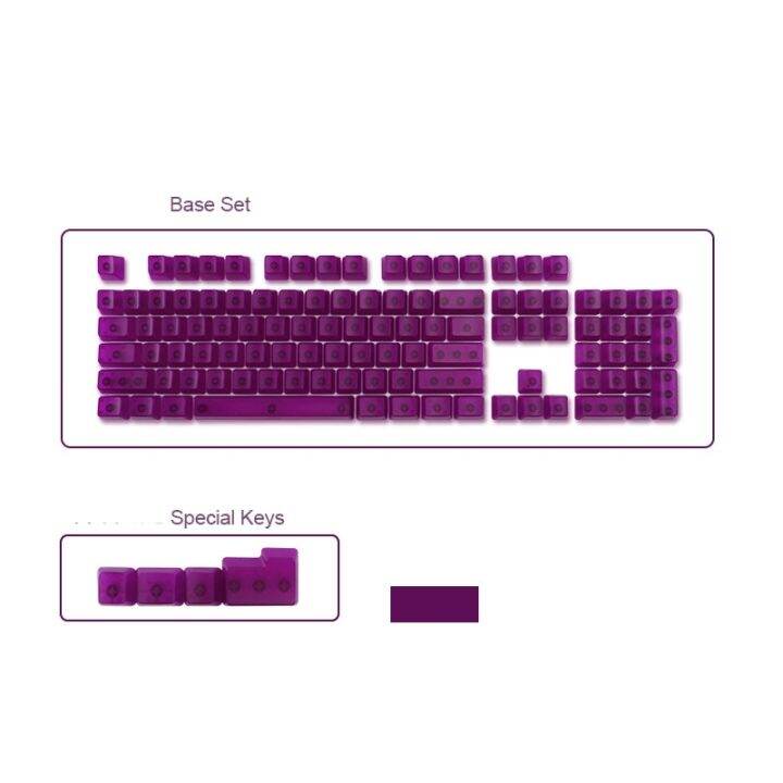 Miss qi's keycap】】 104 keys transparent ABS keycaps mechanical keyboard ...