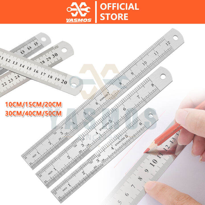 Stainless Steel Ruler 10cm To 50cm Metal Long Ruler Iron Steel Ruler ...
