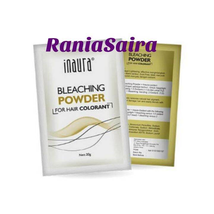 INAURA Bleaching Powder 20gr Sachet PCS (SATUAN) Hair Color / Coloring ...