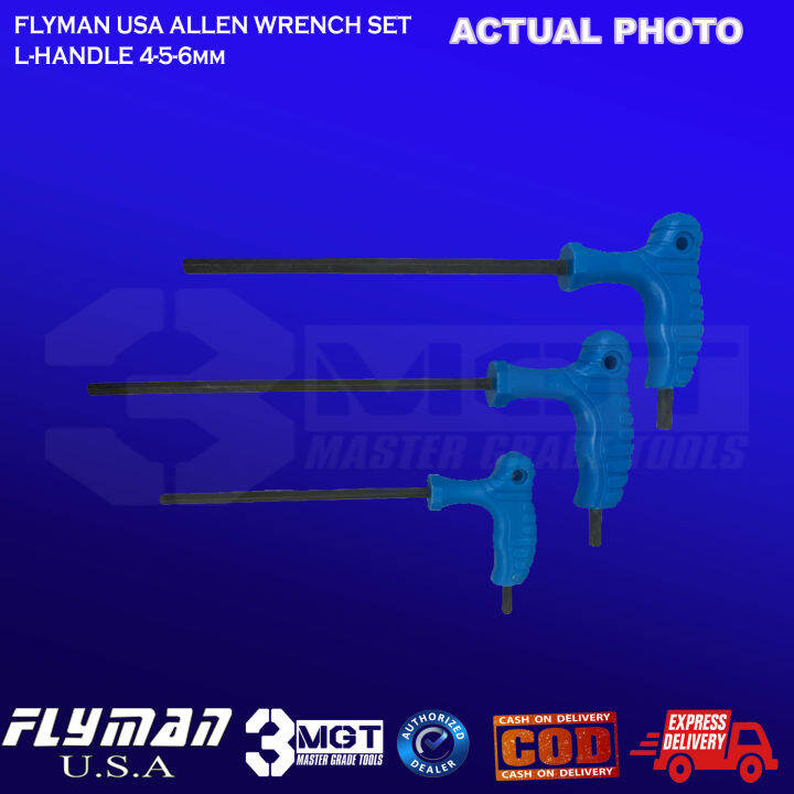 Original Flyman L-Grip Allen Wrench Set 4mm 5mm 6mm | Lazada PH