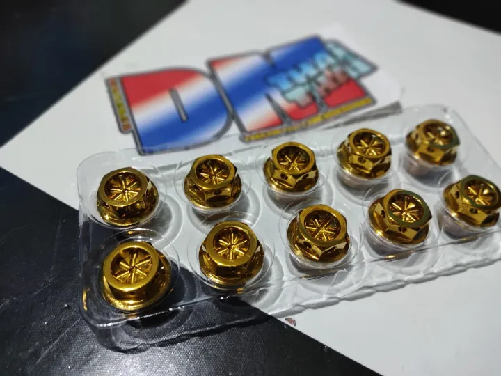 ORIGINAL HENG -- 1pc Engine Oil Bolt Flower Gold for Nmax / Aerox / Mio ...