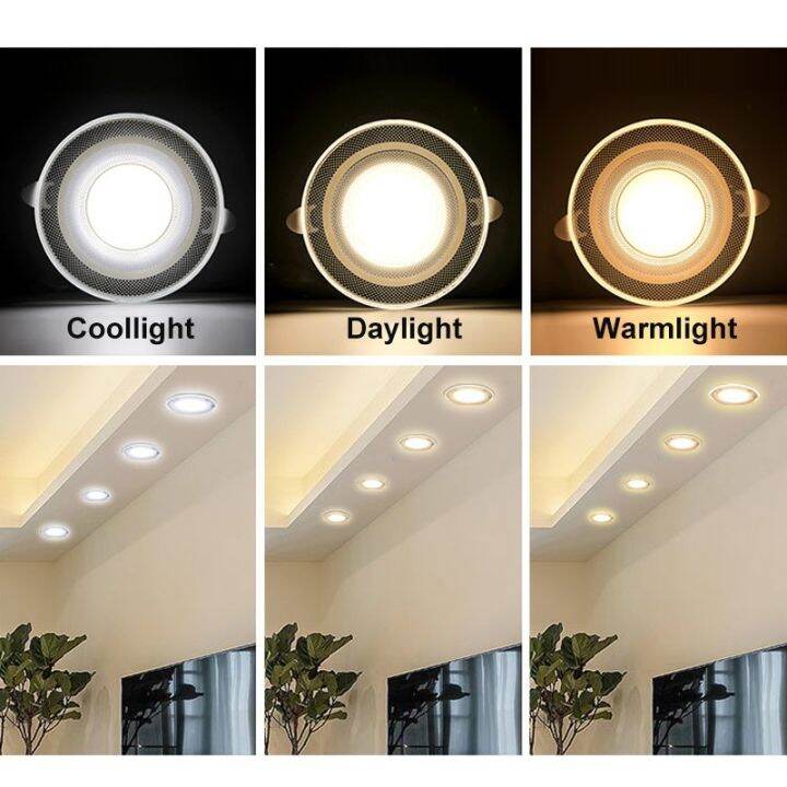 LAMPU DOWNLIGHT LED 3 WARNA 6 WATT VOLTO / PANEL LED/ LAMPU PLAFON ...