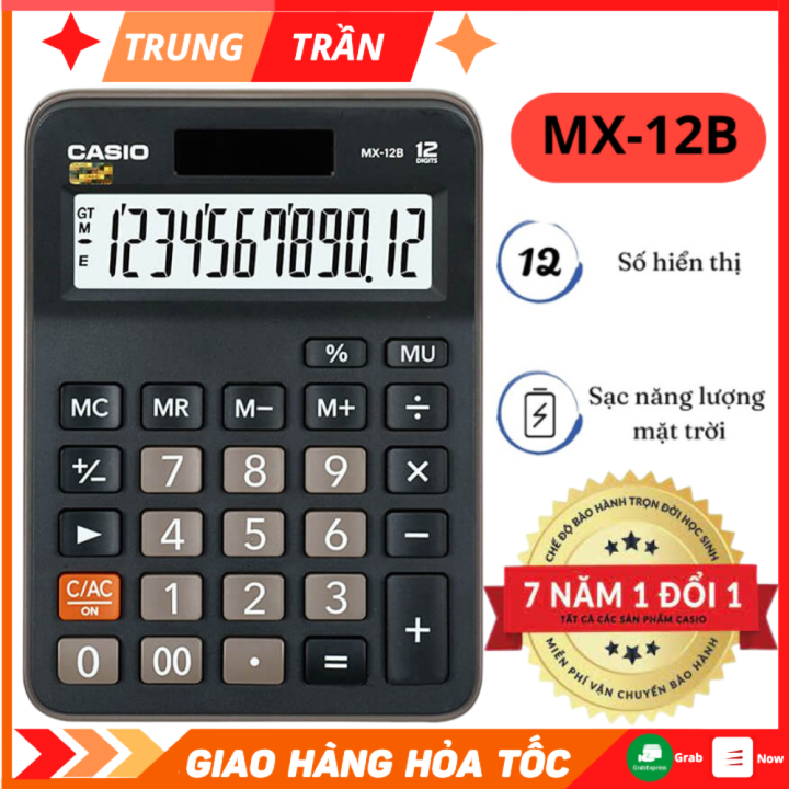 Máy tính Casio MX-12B Chính Hãng Bảo Hành Toàn Quốc 7 Năm, Sử Dụng Pin Năng Lượng Mặt Trời - Máy ...