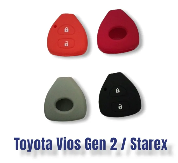 2 Button Silicone Car Key Case For Toyota Corolla Rav4 Yaris Auris ...