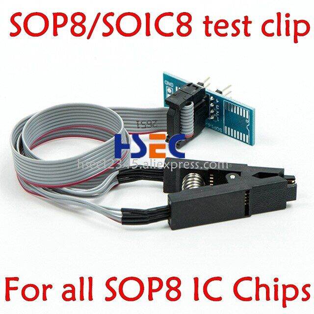 New ch341a bios usb programmer sop8 test clip soic8 sop16 1.8V adapter ...