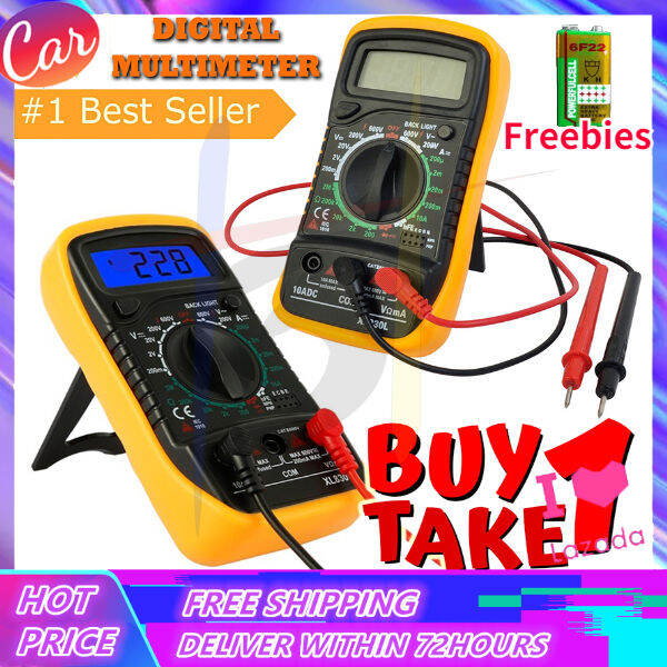 XL830L Digital Multimeter Handheld Voltmeter Ammeter AC DC Ohm Current ...