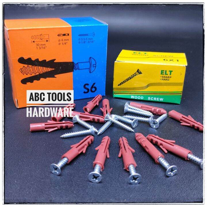 SKRUP FISER S6 | VISER TEMBOK S8 - S10 Termasuk Skrup Plus (+) | Lazada ...