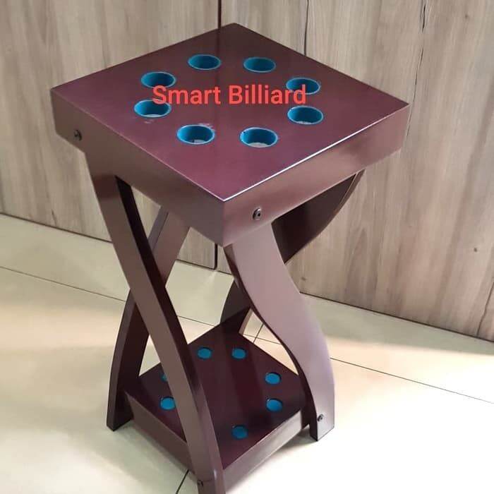 My 1 Floor Cue Rack - Rak Stick Lantai Kayu - Hold 8PC Billiard Cue ...