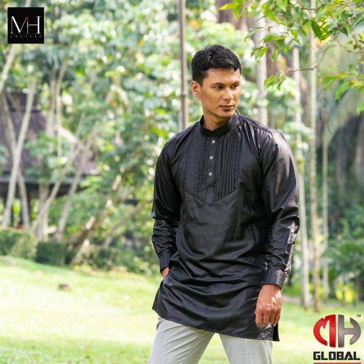 MH Couture Kurta Lelaki Dewasa Pleated Design Baju Melayu Kurta Labuh ...
