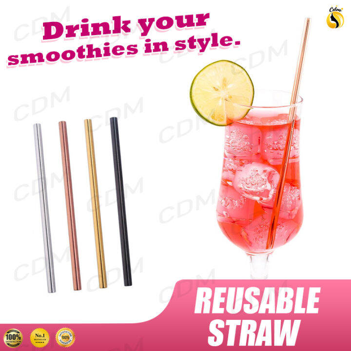 Reusable Metal Stainless Steel ( STRAIGHT STRAW ) Drinking Straw, Small ...