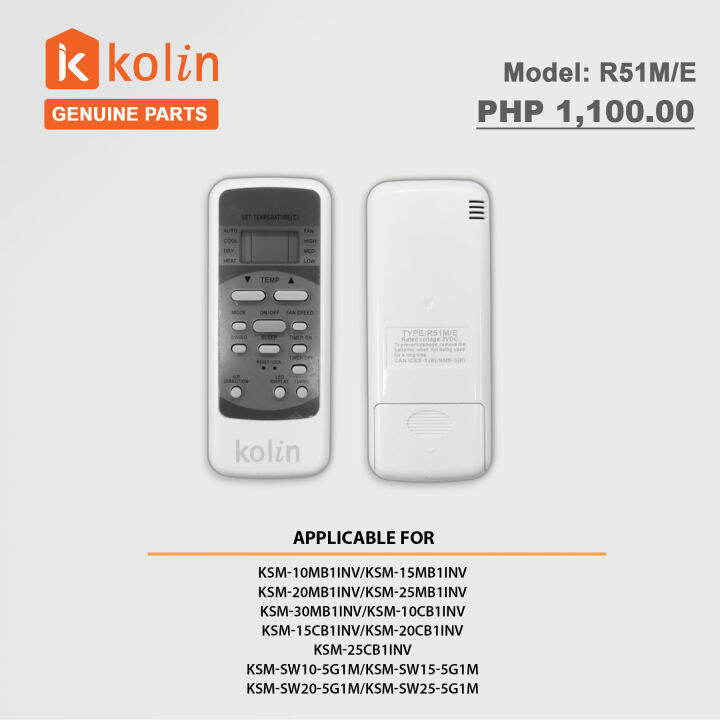 R51M/E - KOLIN REMOTE CONTROL | Lazada PH