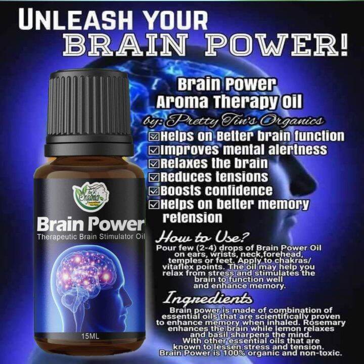 BRAIN ENHACER STIMULATOR OIL (BRAIN POWER! 15ml) by Tin's Organic | Lazada PH