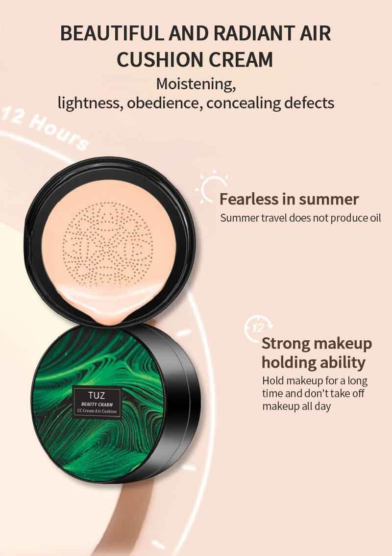 TUZ New BB Cream Air Cushion Face Foundation Mushroom Head Concealer ...