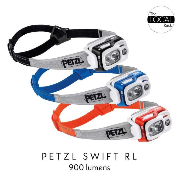 Petzl SWIFT® RL Compact, very powerful and rechargeable headlamp ...