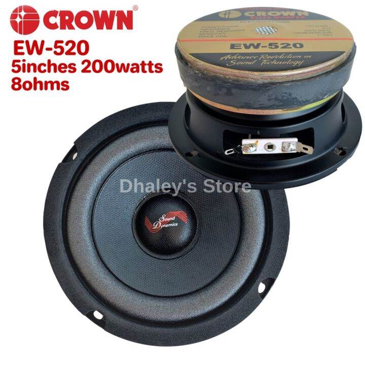 Crown EW-520 5 200watts Woofer Speaker EW 520 EW520 5inches 200watts ...