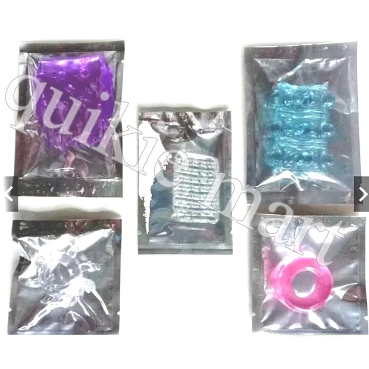 5 pcs assorted random penis cock male delay enhancement bolitas ring ...