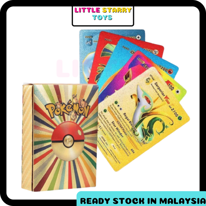 Ready Stock !!55pcs High HP Pokemon Cards Vmax GX Energy Gold Cards ...
