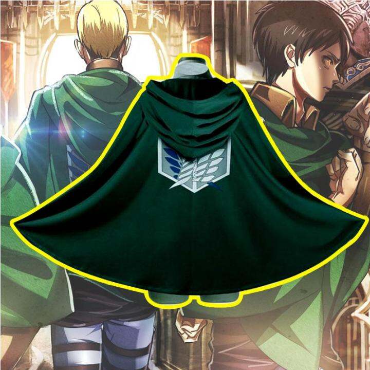 Attack On Titan Costume Green Cloak Japanese Anime Cosplay Shingeki No ...