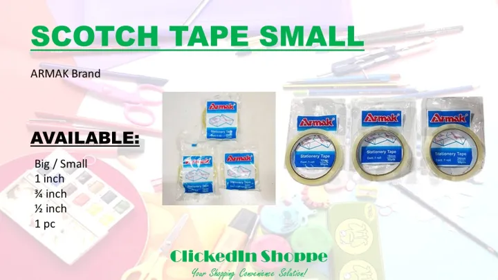 ARMAK Scotch Tape 1 inch / 3/4 inch / 1/2 inch / Small / Big Size / 1 ...