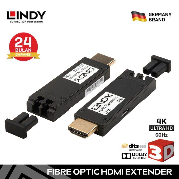 LINDY 300M Fiber Optic HDMI 2.0 4K Extender Kabel Fiber Optik | Lazada ...