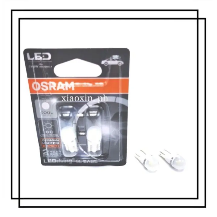 OSRAM T10 LED PARK LIGHT- W5W-1WATT- COOL WHITE | Lazada PH