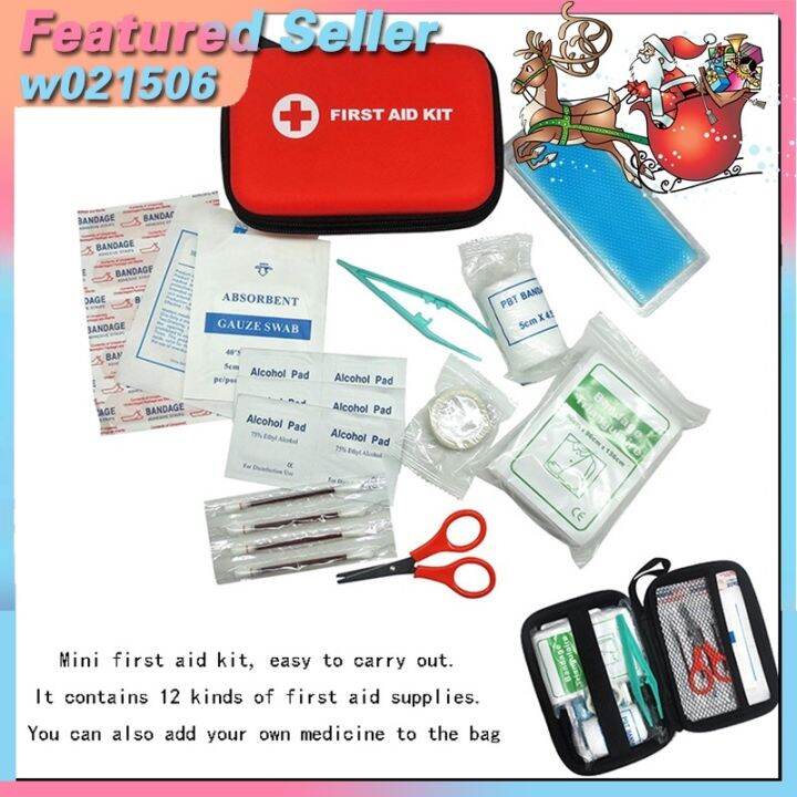 heat selllhvnln First Aid Kit Outdoor Car Family Medical Kit Supplies ...