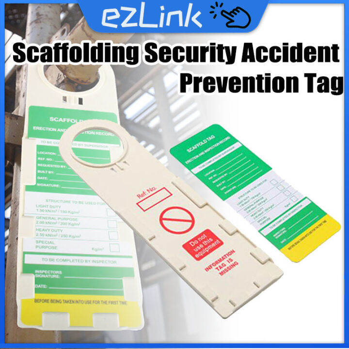 Security Accident Prevention Tag Safety Scaffolding Inspection Card ...