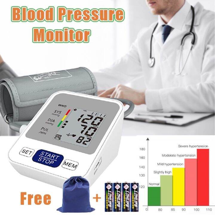 (Expedited delivery) Upper Arm BP Monitor LCD Display Automatic Digital ...