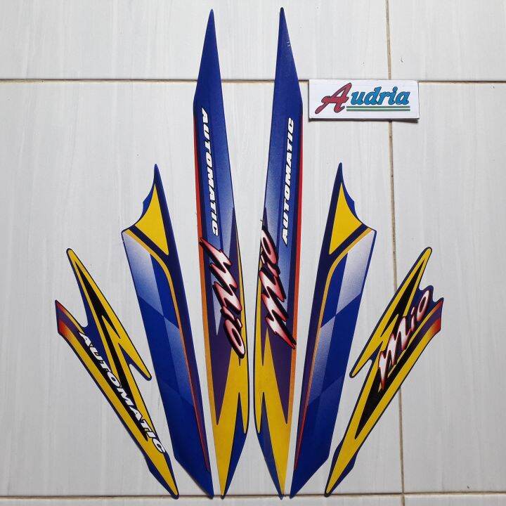 Sticker Striping Motor Yamaha Mio Sporty 2003 Biru | Lazada Indonesia