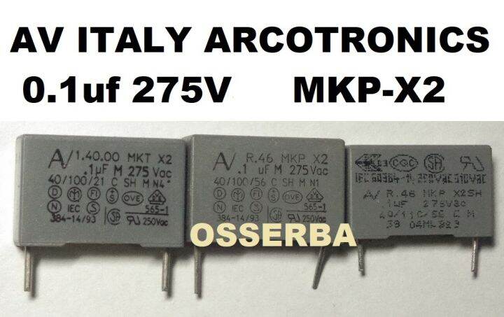 0.1uf 275v MKT MKP X2 100n 104 AV ITALY ARCOTRONICS High End Capacitor ...