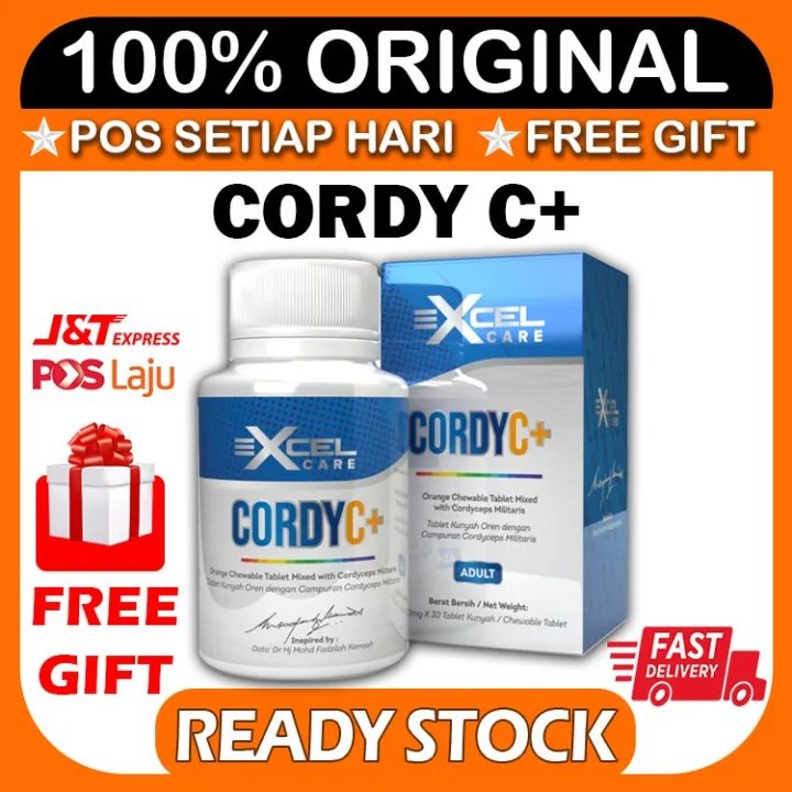Excel Care Cordy C+ (Cordyceps Militaris + Orange Chewable Tablet ...