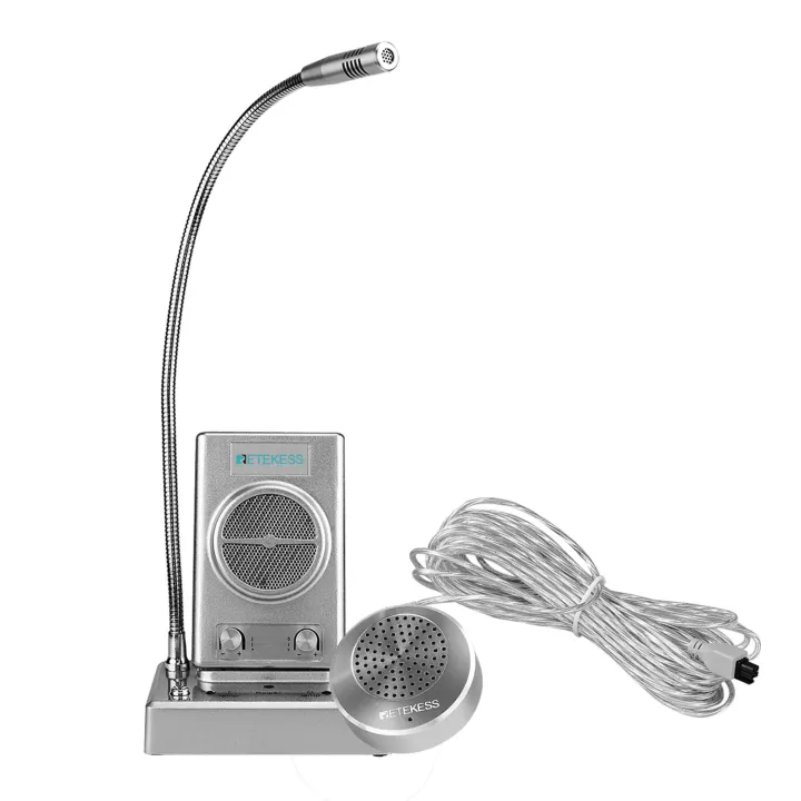 Retekess TW102 Window Intercom System สำหรับธุรกิจไมโครโฟน Intercom ...