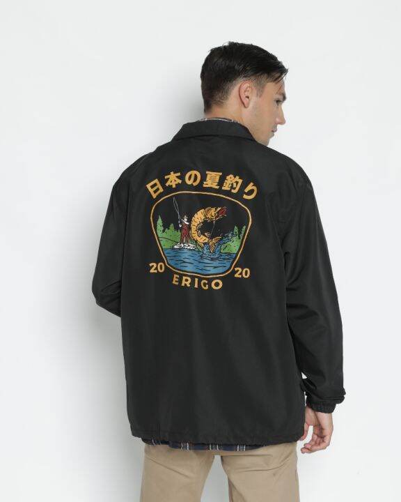 Erigo Coach Jacket Natsu Black | Lazada Indonesia
