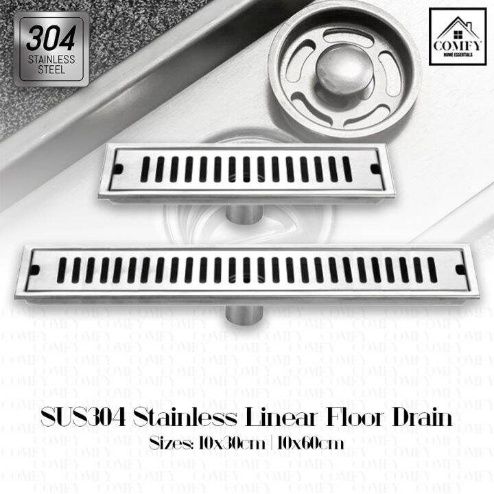 HEAVY DUTY (SUS304) Stainless Long Large Linear Floor Drain Rectangular ...