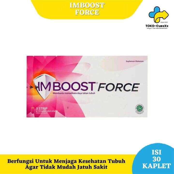 IMBOOST FORCE KAPLET 1 BOX ISI 30 KAPLET - VITAMIN MENINGKATKAN DAYA ...