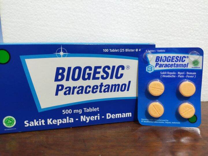 Biogesic paracetamol box isi 100 tablet | Lazada Indonesia