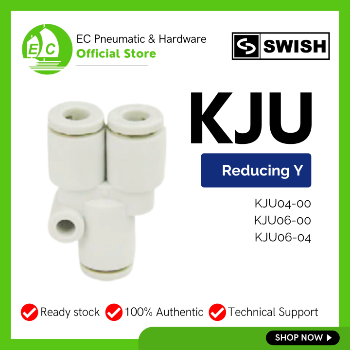 SWISH KJU Miniature KJ Series Push In Reducing Y Pneumatic Push In One ...