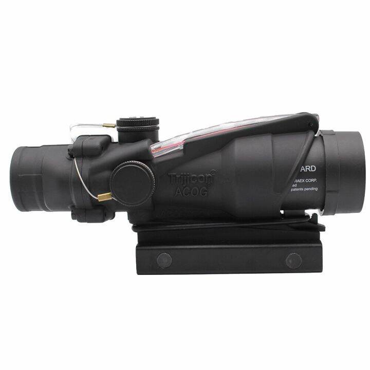 ACOG 4x32 Fiber Illuminated Red Chevron Scope with Killflash and ...