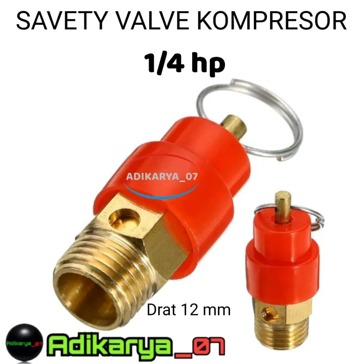 Safety valve compressor pengaman tekanan angin kompresor 1/4hp check valve kompresor | Lazada ...
