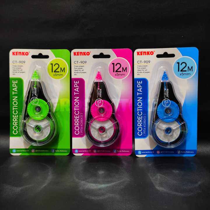 TIPE X, TIPE X KERTAS, TIPE X PITA, CORRECTION TAPE CT 909 KENKO ...