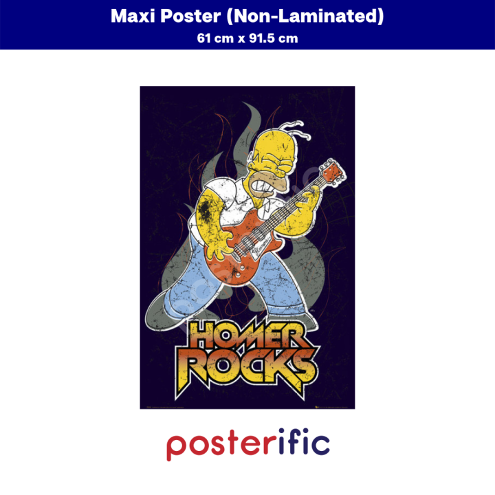 The Simpsons (Homer Rocks) - Poster (61 cm X 91.5 cm) | Lazada