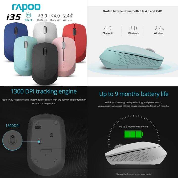 Logitech M350 Powersaving Multi-mode Silent Wireless Mouse for Laptop ...