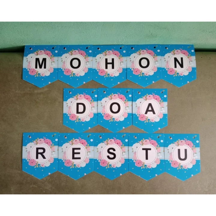 banner mohon doa restu flag / bunting flag / bacround | Lazada Indonesia